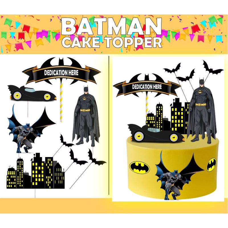 Batman Cake and Cupcake toppers ( machine cut, waterproof ) | Shopee ...