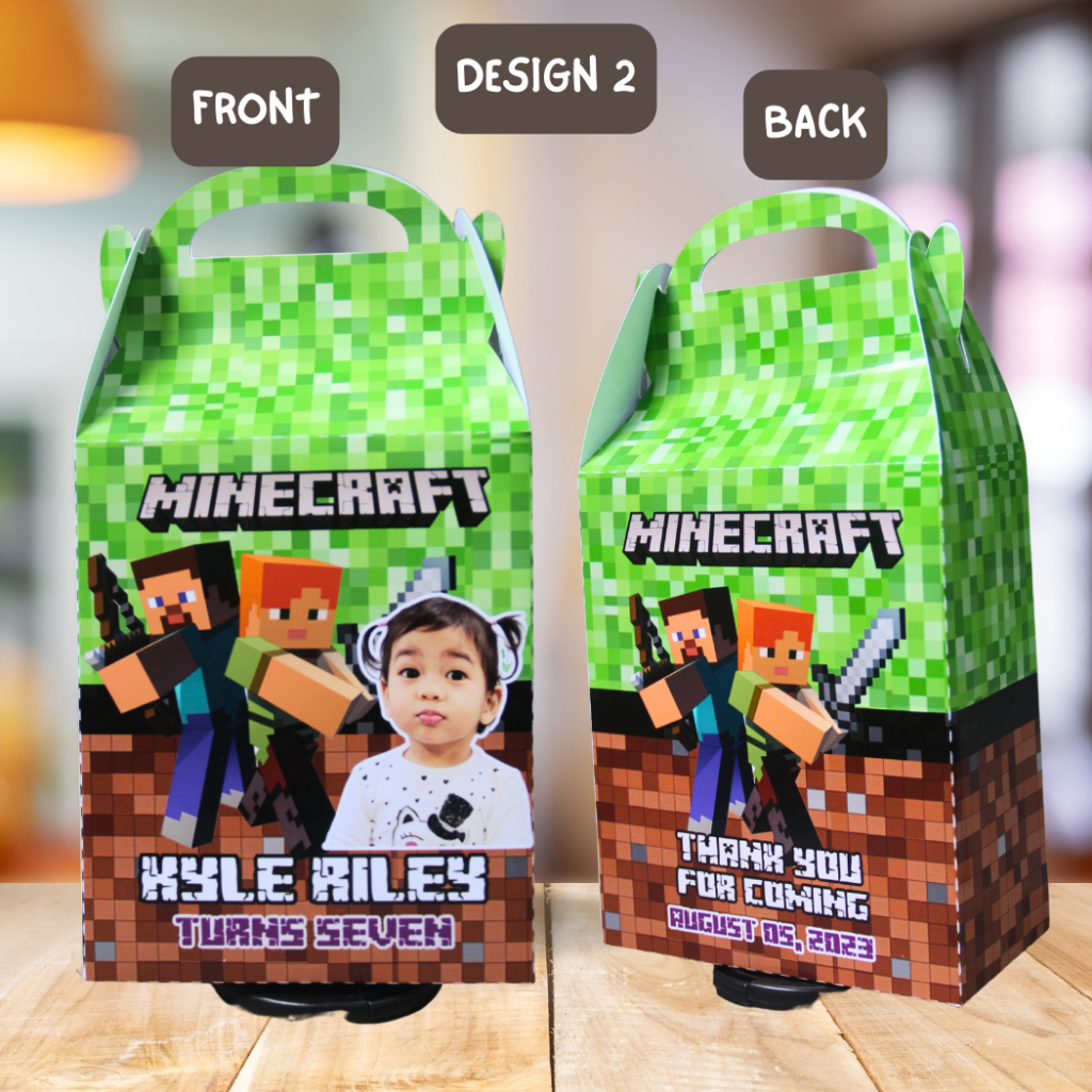 Minecraft lootbox lootbag customized personalized | Shopee Philippines