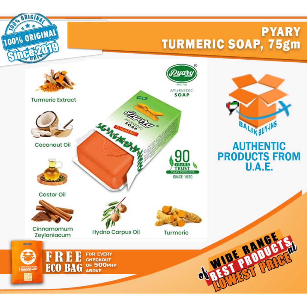 Pyary Ayurvedic Turmeric Herbal Soap (PRICE SAVER) | Shopee Philippines