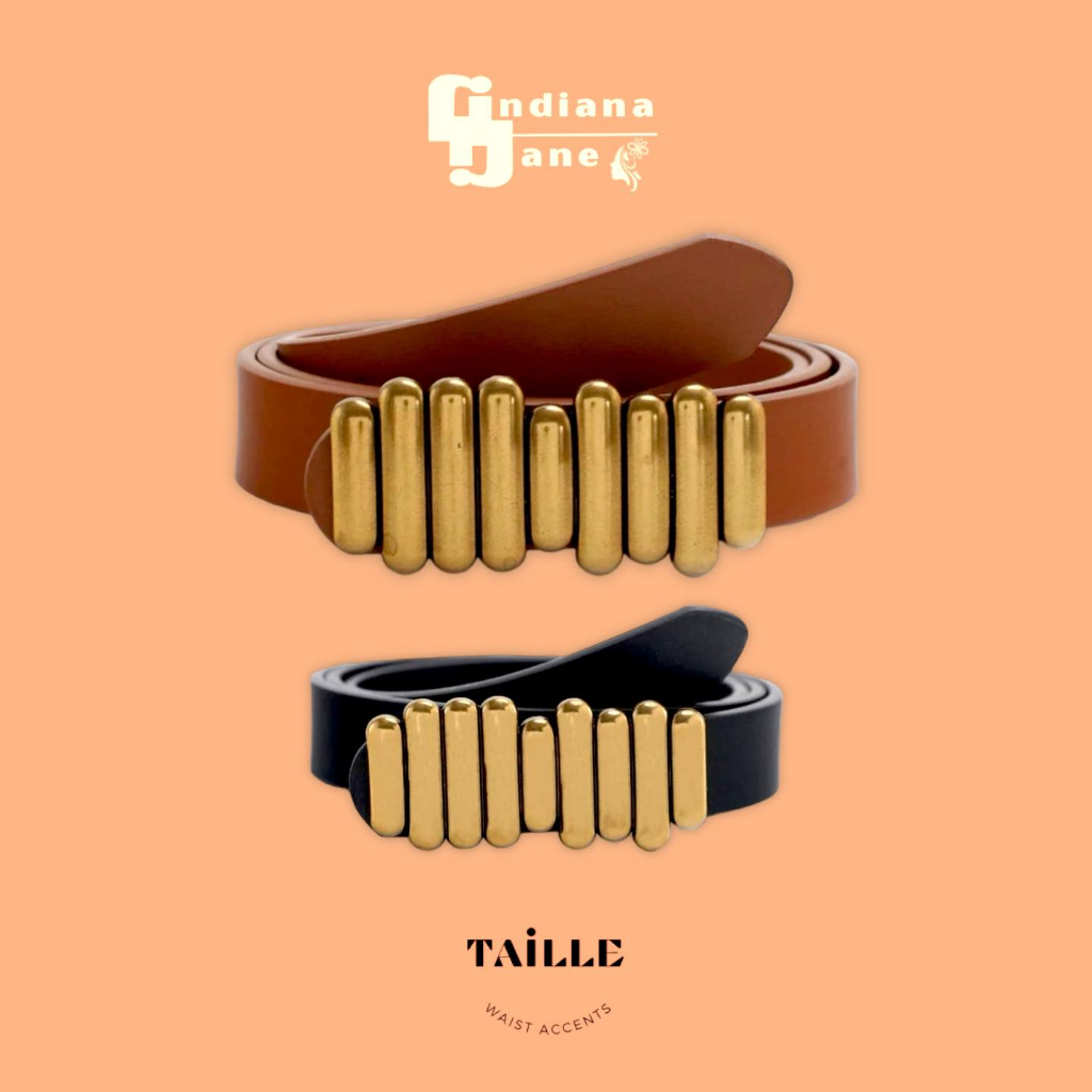 TAILLE Metal Cladding Buckle Adjustable Belt | Shopee Philippines