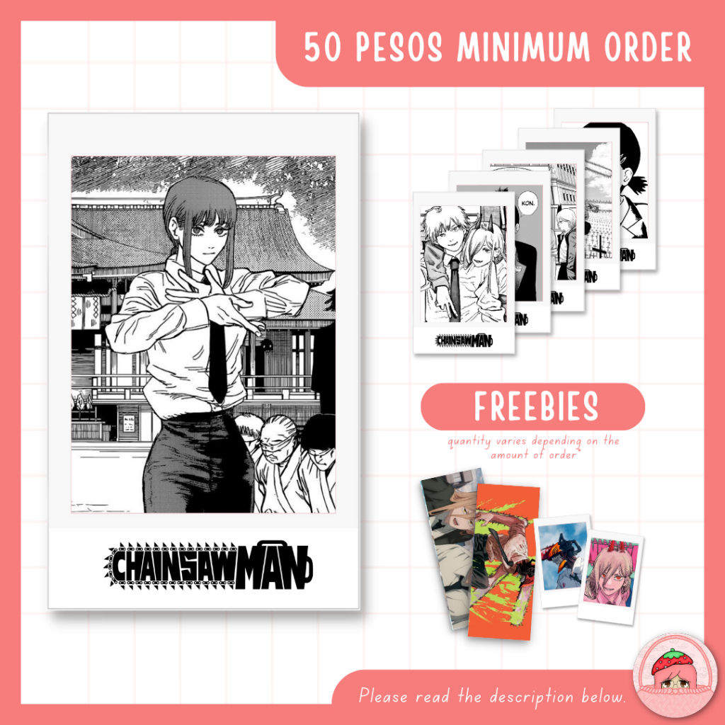 [10 PCS SET] CHAINSAW MAN CSM MANGA PC PHOTOCARD UNOFFICIAL FANMADE ...