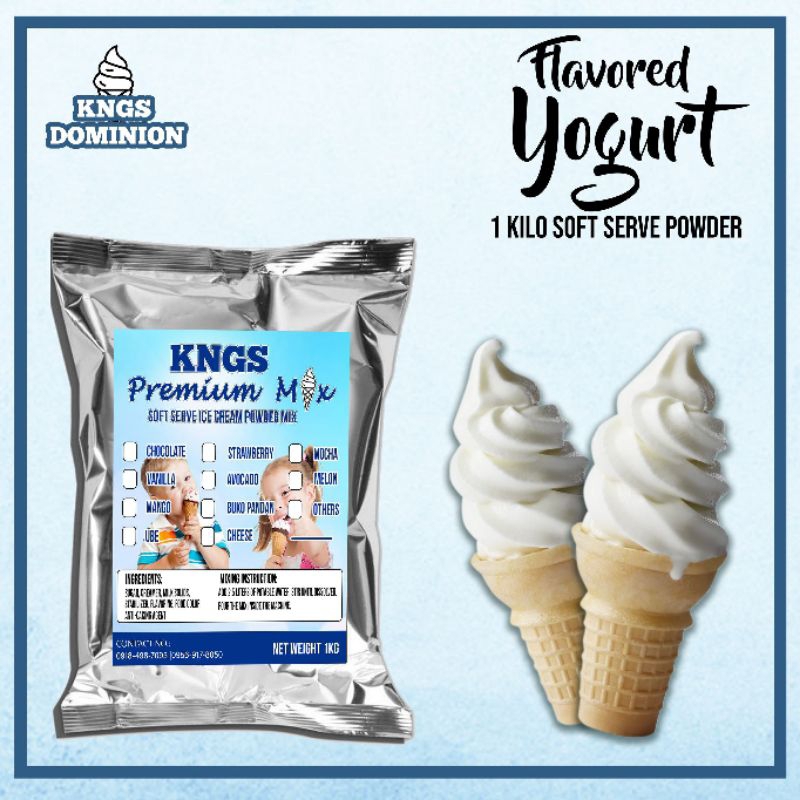 FROZEN YOGHURT/FLAVORED YOGHURT PREMIX POWDER (KNGS PREMIUM). | Shopee ...