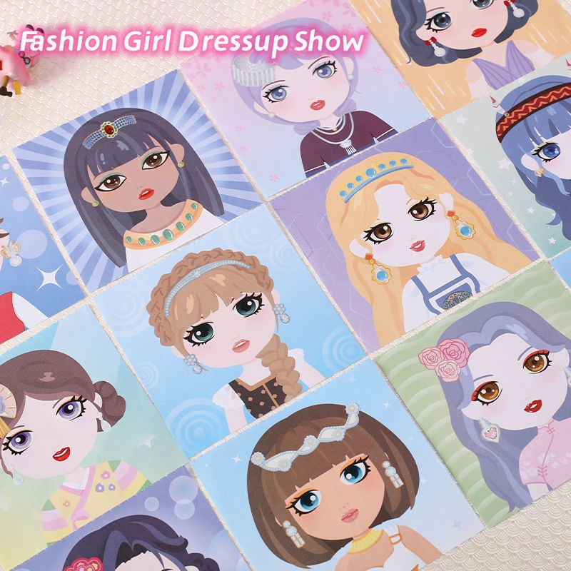 Make a face sticker book creativity with 12 pages 100 stickers girl's ...
