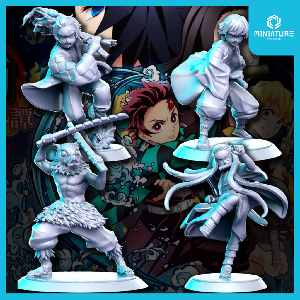 RNEstudio | Demon Slayer Vol.1 Miniatures w/themed 32mm bases | Shopee ...