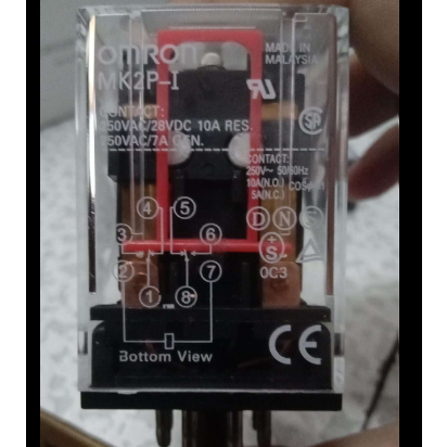 omron - mk2p-I general purpose relay-250vac -/28vdc - 10a res. 250vac 7a gen. contact: 250v-50/ ...