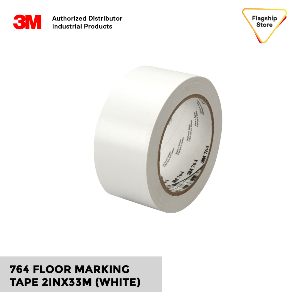 3M™ VINYL FLOOR MARKING TAPE 764 WHITE 2INX33M | Shopee Philippines