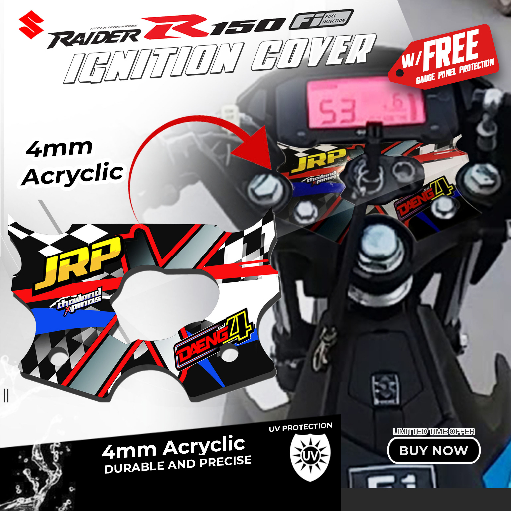 Accessories for Raider 150 Fi Ignition Cover 4mm Acrylic Handle Crown ...