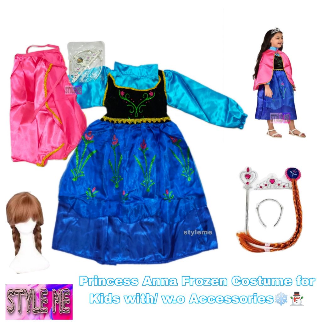 Frozen Princess Anna Blue Ver Character Costume Complete Set Cosplay ...