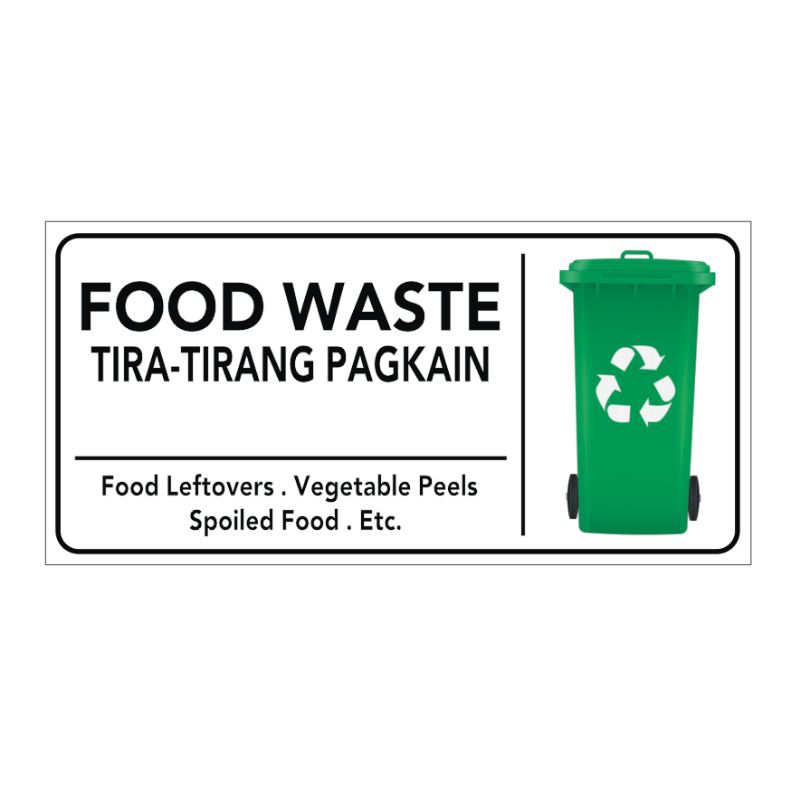PVC Plastic signage biodegradable recyclable food waste trash can ...