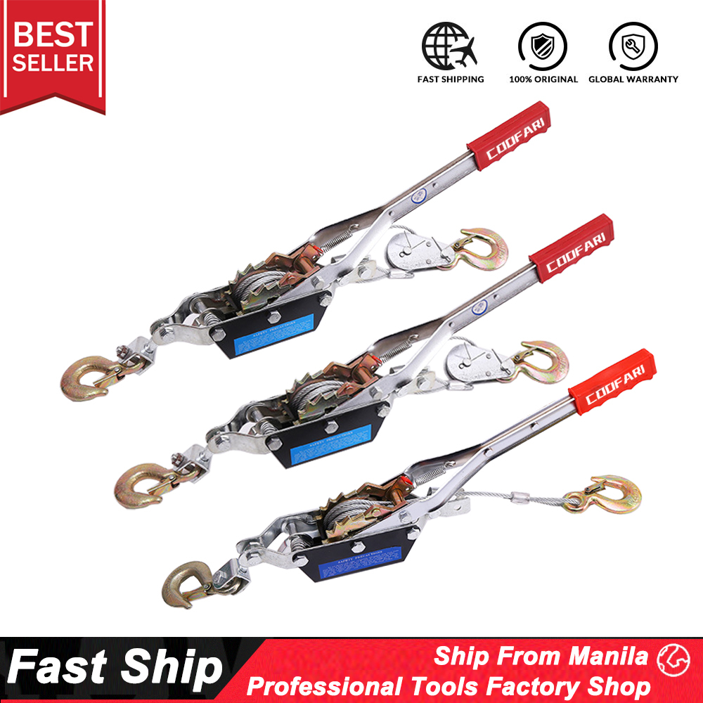4T Double Hooks Hand Puller Double Hook Tightener Easy Operation Hand ...