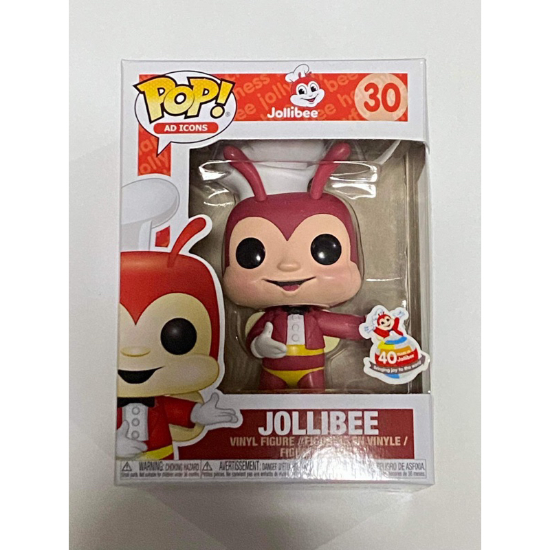 Authentic Funko Pop Jollibee 40 Years with Sticker 30 OG | Shopee ...