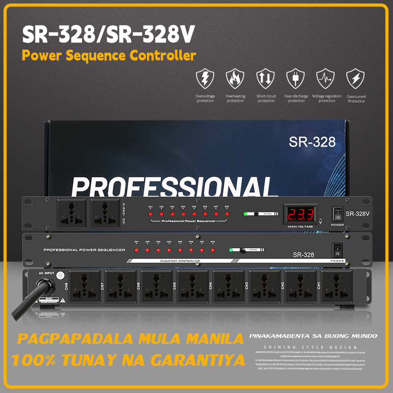 NEW BAXS SR-328/SR-328V 8 Channel Power Controller timing ay angkop para sa kontrol ng stage ...