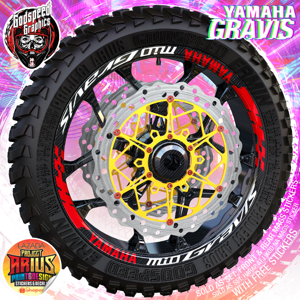Mags Sticker for Yamaha Gravis (Set: Harap at Likod 4 Sides) | Shopee ...
