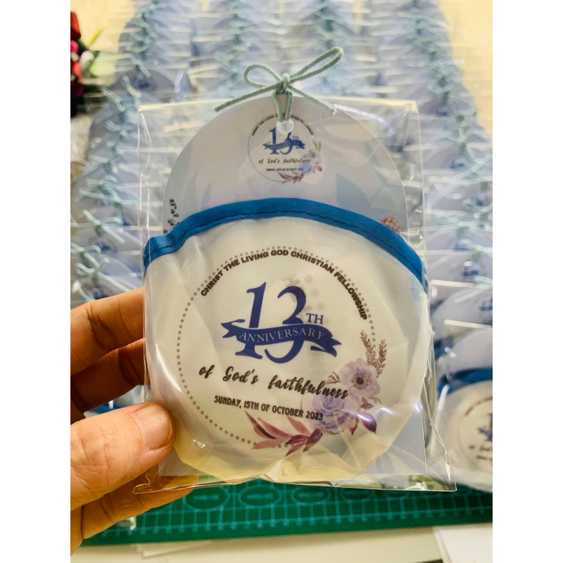 Personalized Foldable Fan/Sublimation Round Fan Colored Lining | Shopee ...