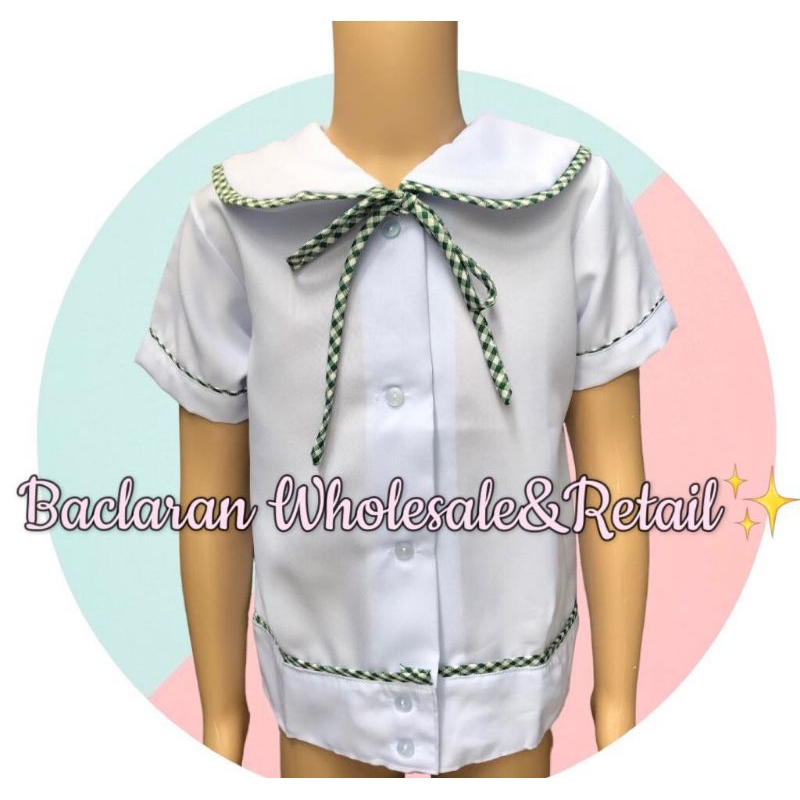 Blouse pipping Green Chekerd School Uniform | Shopee Philippines