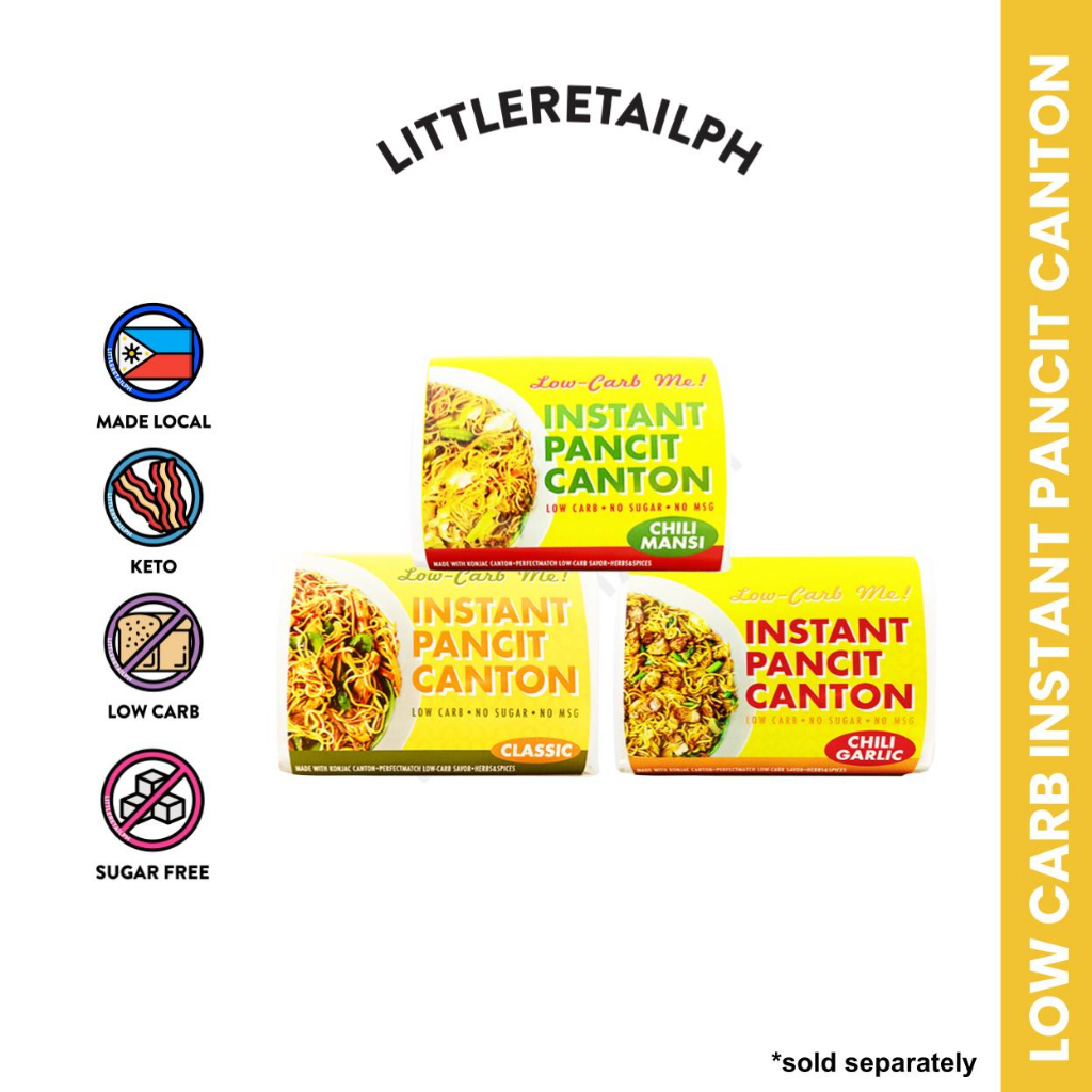 Instant Pancit Canton (Classic, Chili Mansi, Chili Garlic) Low Carb ...