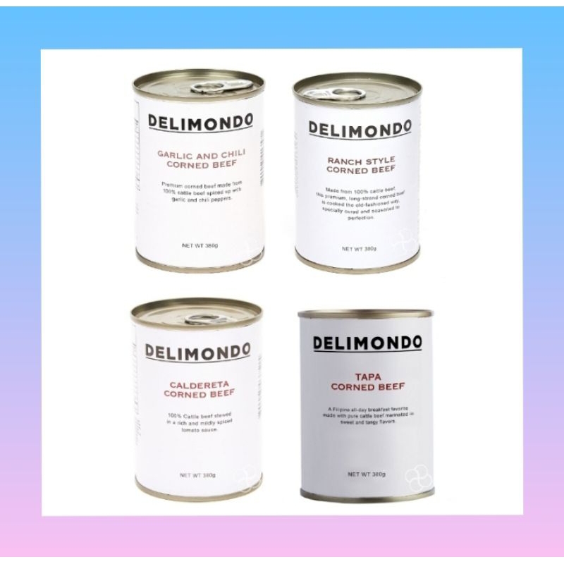 (COD) DELIMONDO CORNEDBEEF 5FLAVORS 380g | Shopee Philippines