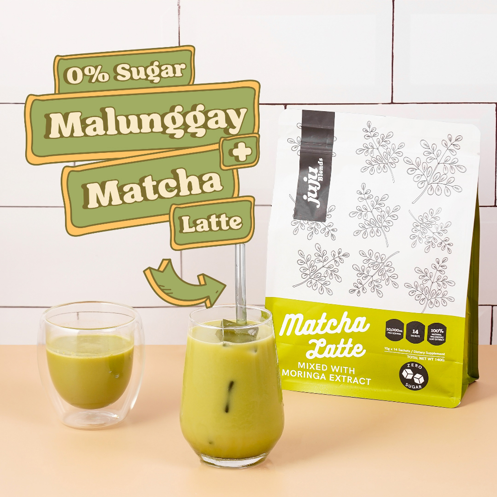 Moringa Matcha Latte - (1 Pouch) Moringa-Infused Matcha Latte Powder ...