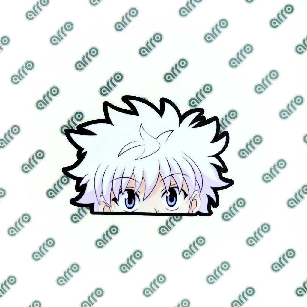Killua | HUNTER x HUNTER | Anime Peeker Sticker For Aquaflask, Laptop ...