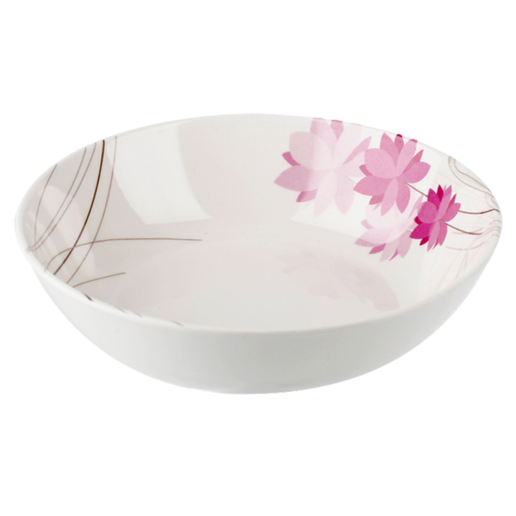 MELAWARES Melamine Plastic Round Bowl Pink Flora 6 & 8 Inch | Shopee ...