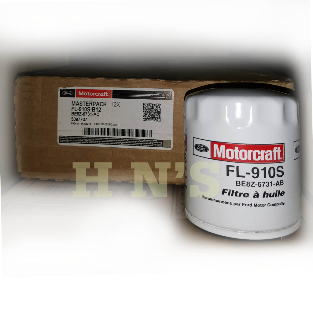 Motorcraft Oil Filter FL-910S Suitable for Ford Ecosport, Fiesta, Focus ...