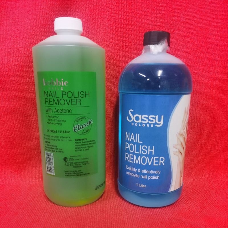Bobbie and Sassy Nailpolish remover (Acetone) 1000ml. | Shopee Philippines