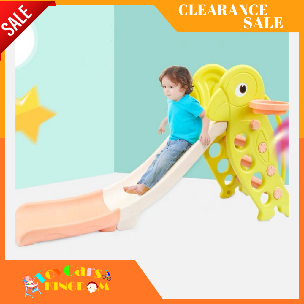 Kiddie Slide with Basketball Hoop Outdoor Indoor Playground Toddler ...