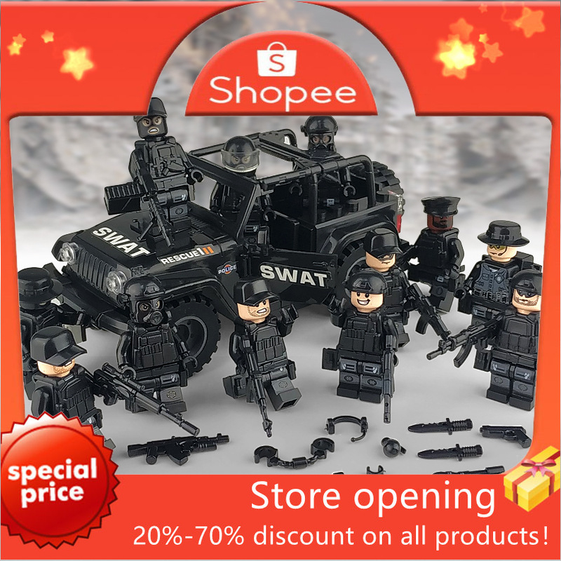 Boys' Tank toy car military series model assembling small particles ...