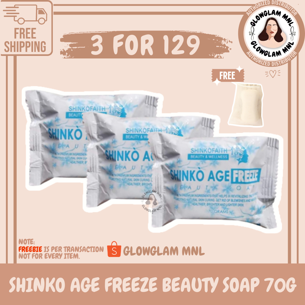 Shinko Soap 3 FOR 129 Age Freeze Beauty Soap 70g (FREE MESH NET ...