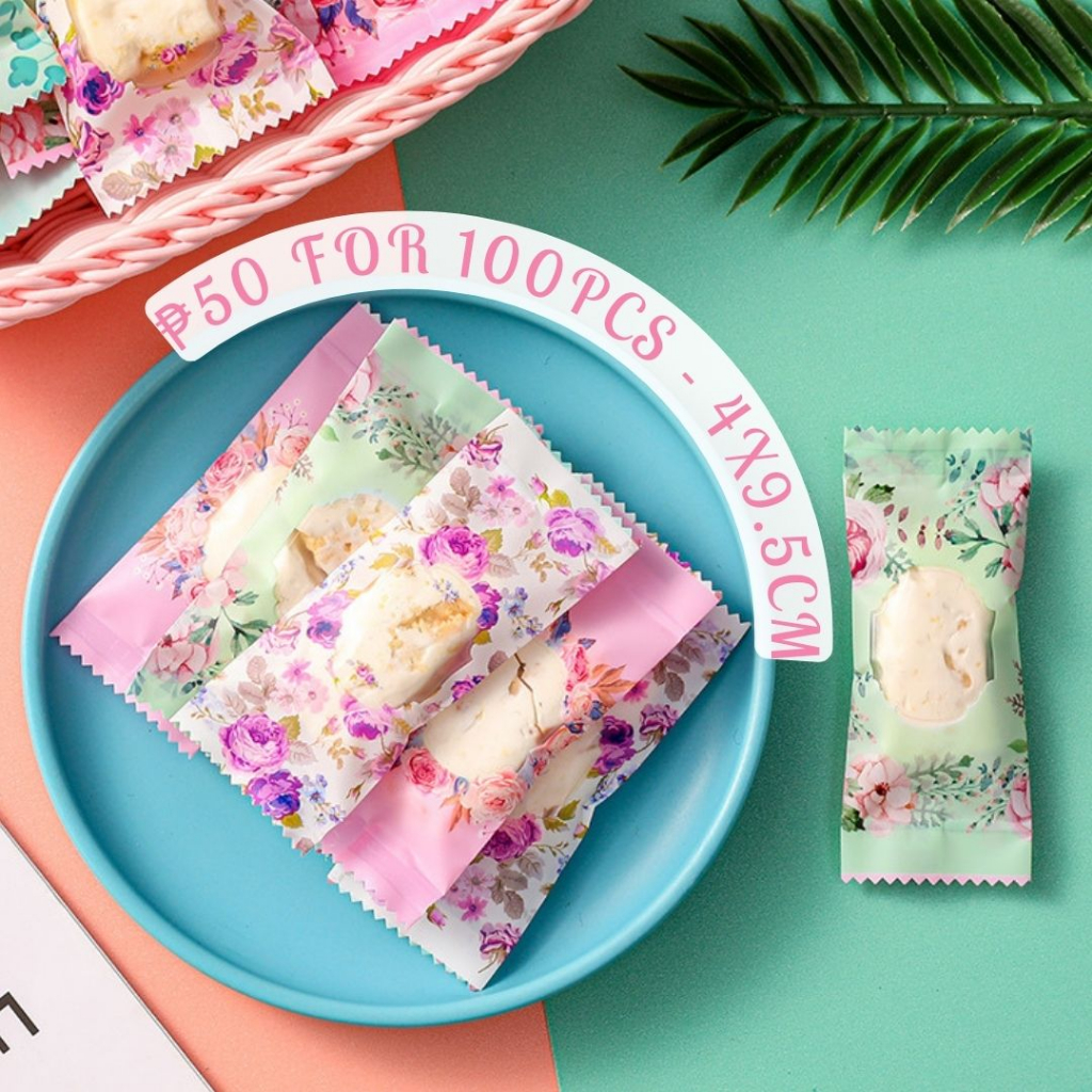 FP1780 (100pcs) 4x9 CM Flowers Floral Candy Treats Bag for Sealing Heat ...