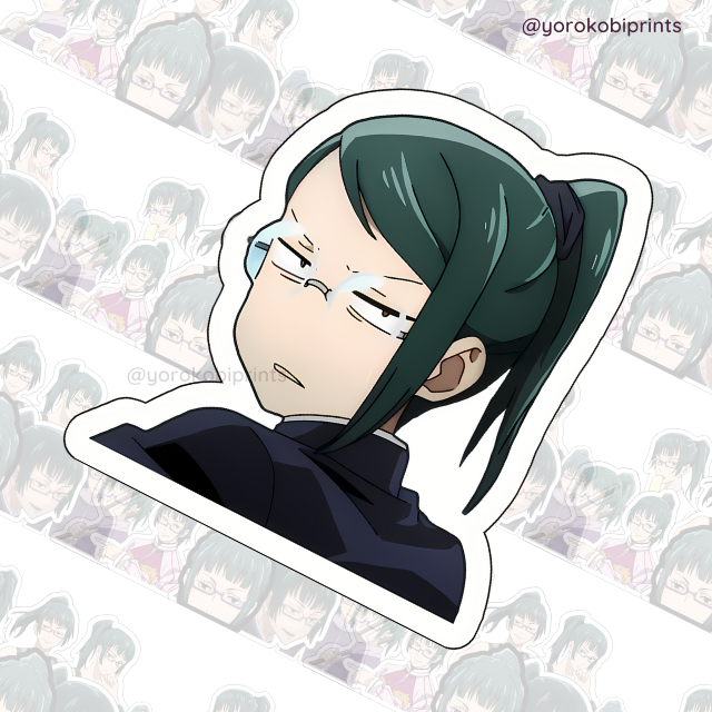 Maki Zenin - Jujutsu Kaisen - Peeker, Icon - Waterproof Laminated Vinyl ...