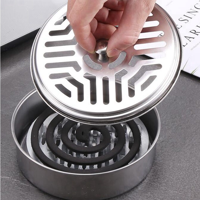 Mosquito Coil Holder Large Metal Repellent Rack With Cover | Shopee ...