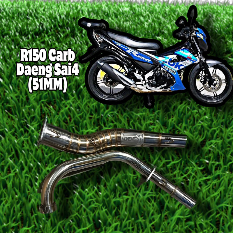 Stainless Big Elbow R150 Carb / Raider Fi Daeng Sai4 (51MM) | Shopee ...