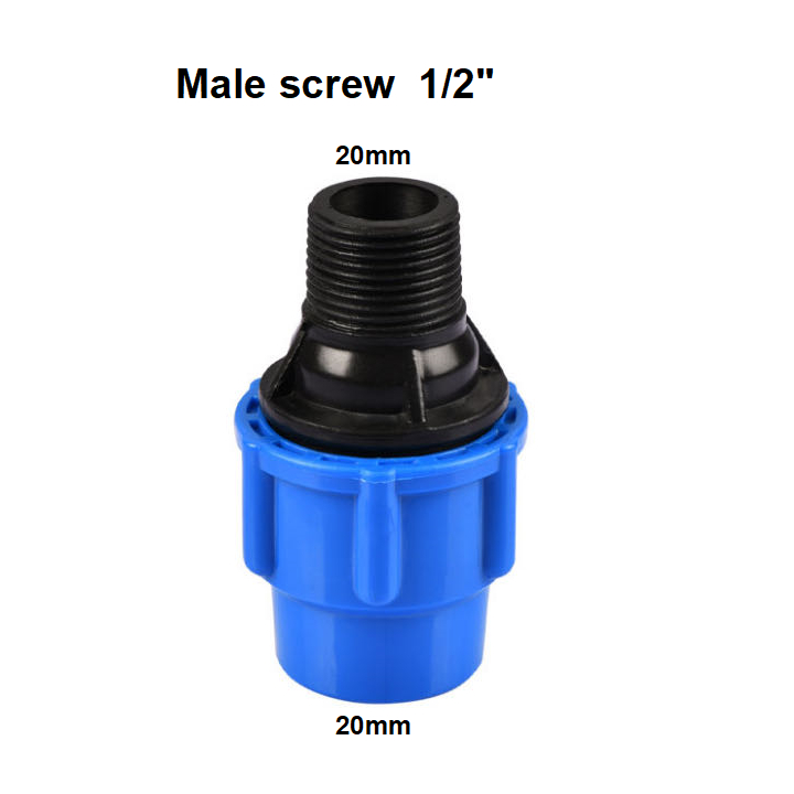 1/2"-1" （20-32mm）PE-quick connector Fittings Coupling Elbow Tee PE compression accessories ...