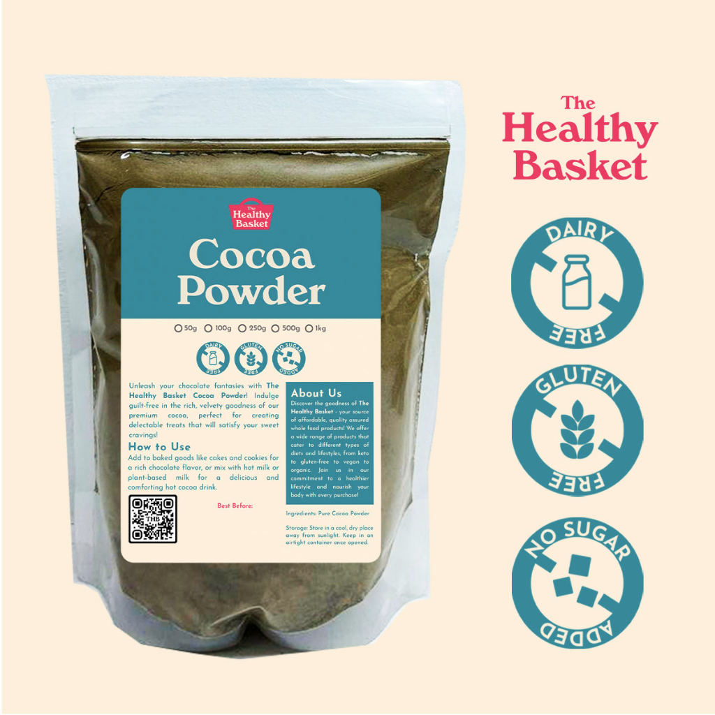 Healthy Basket Cocoa Powder (50g, 100g & 250g) | Shopee Philippines