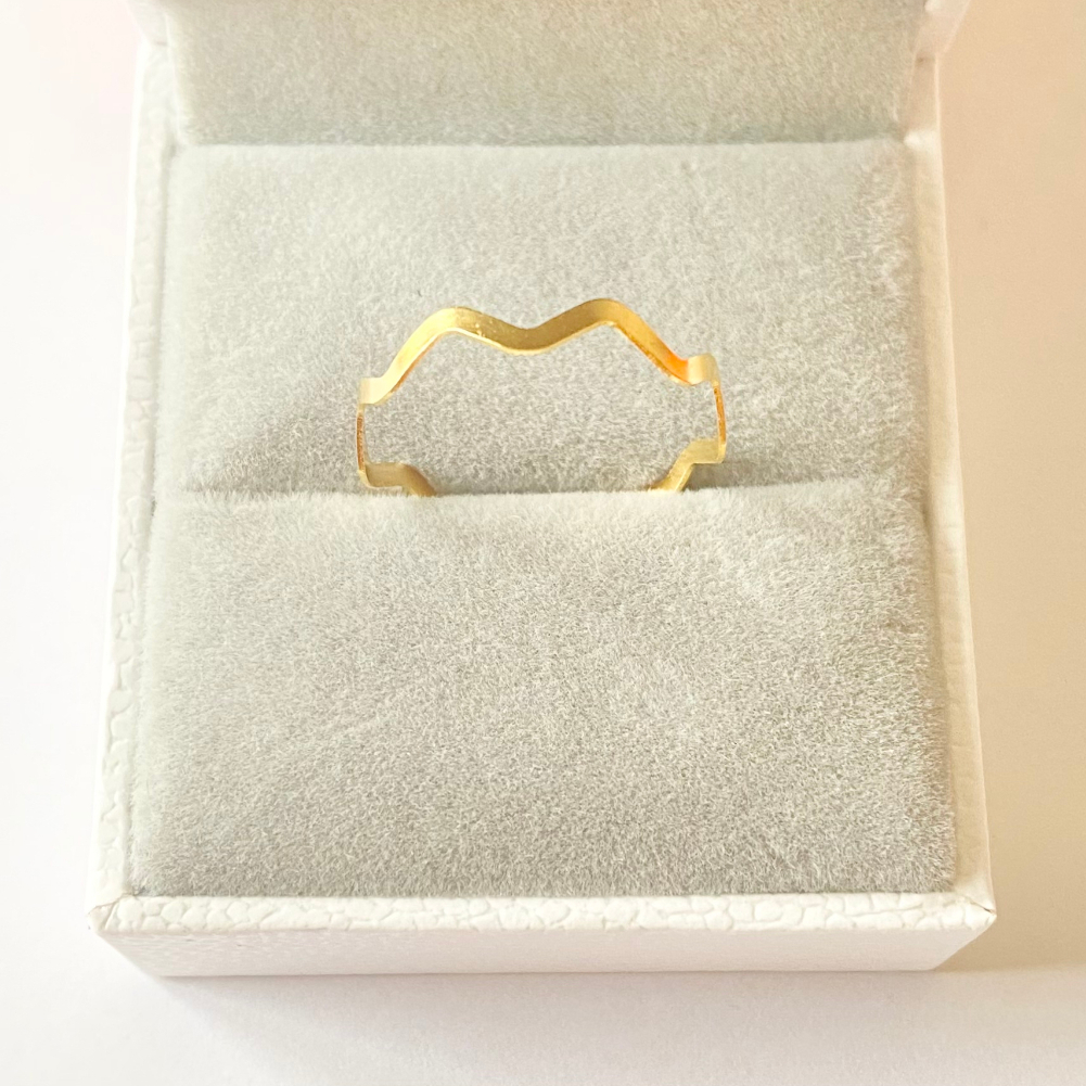 Pawnable 18K Gold Zigzag Ring | Shopee Philippines