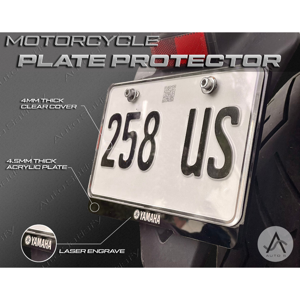 MOTORCYCLE PLATE NUMBER BACKPLATE HOLDER FOR YAMAHA AEROX , NMAX ...
