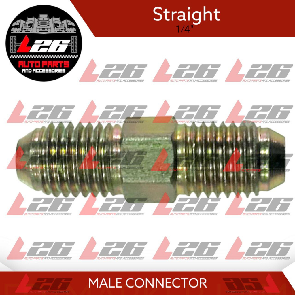 1/4" MALE CONNECTOR Straight Connector | Shopee Philippines