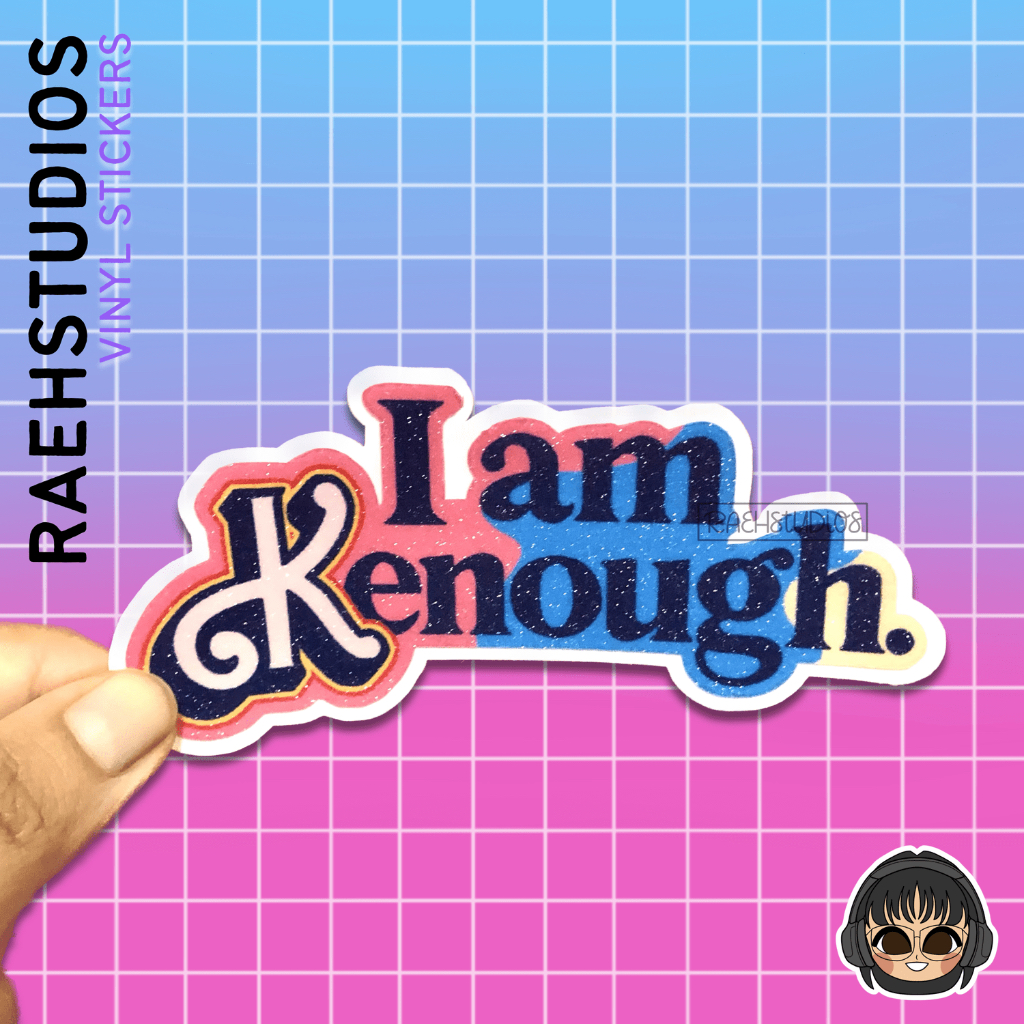 "I am Kenough" (Ken Meme from Barbie Movie) Sticker | Matte/Glitter ...