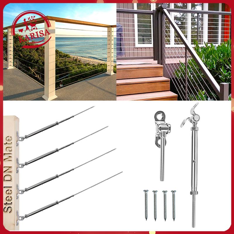Stainless Steel Cable Railing Kit 180° Adjustable Angle Cable Railing ...