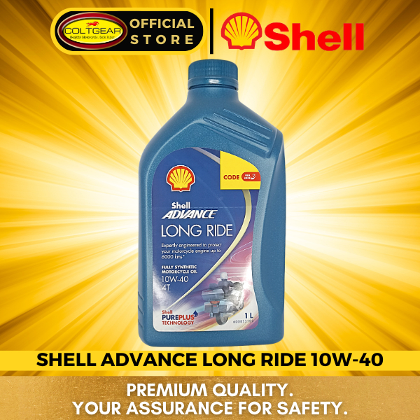 SHELL Engine Oil Advance Long Ride 4T (1Liter) 10w-40 Fully Synthetic ...