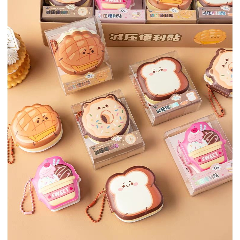 Mini Portable Dessert Sticky Notes with Keychain | Shopee Philippines