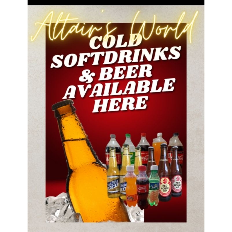 Softdrinks for Sale Beer Signage Tindahan Signage Cold Drinks Signage ...