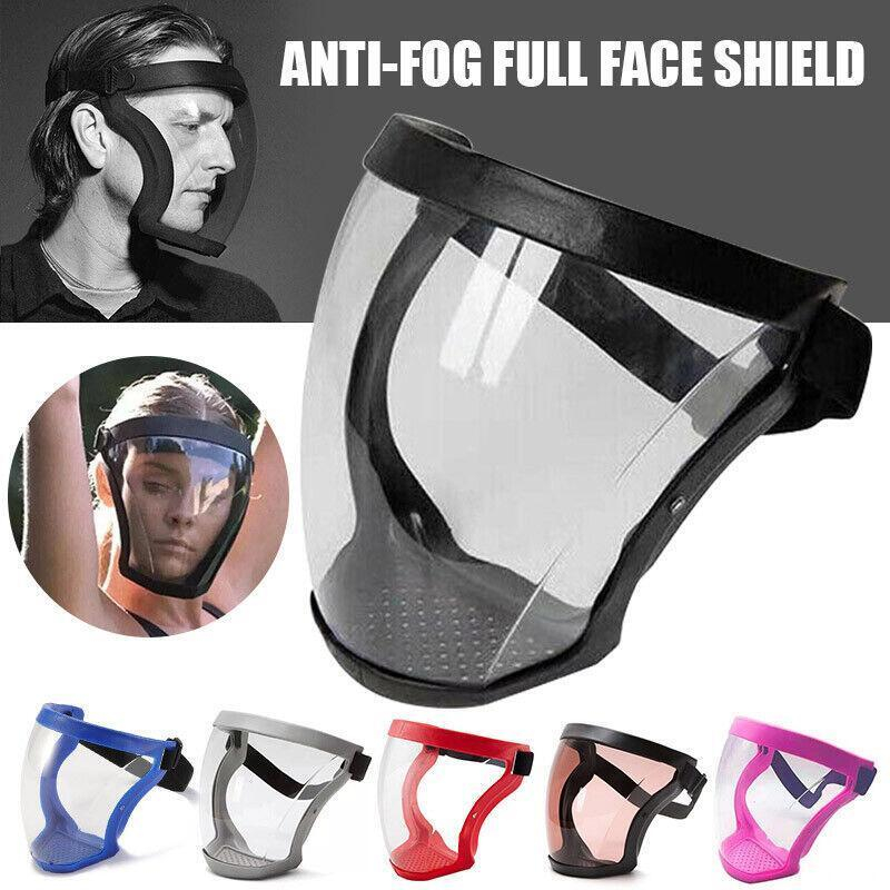 Transparent Full Faceshield Reusable Dustproof Anti-fog Mask HD Safety ...