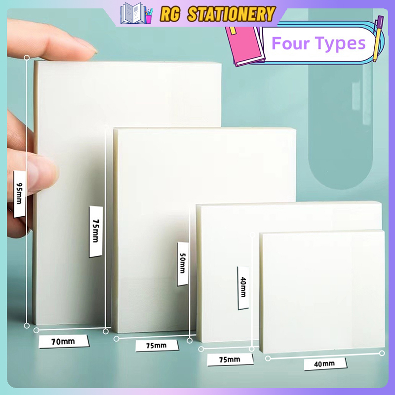 Transparent Sticky Notes 50Sheets Waterproof & Clear Sticky Note Pad(4 ...