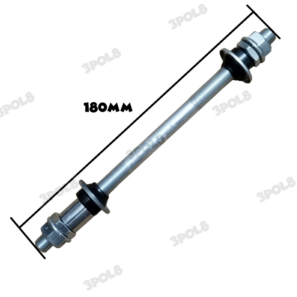 Ragusa Black Quick Release Rear Axle Bike Ehe QR For 145mm Hub Front ...