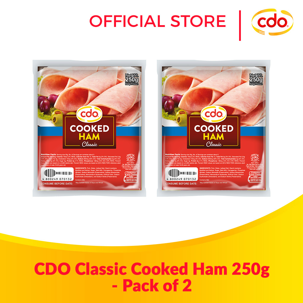 CDO Classic Cooked Ham 250g - Pack of 2 | Shopee Philippines