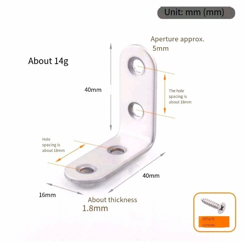STAINLESS Angle Bracket Corner 90 Degrees L-Type Angle Bracket ...