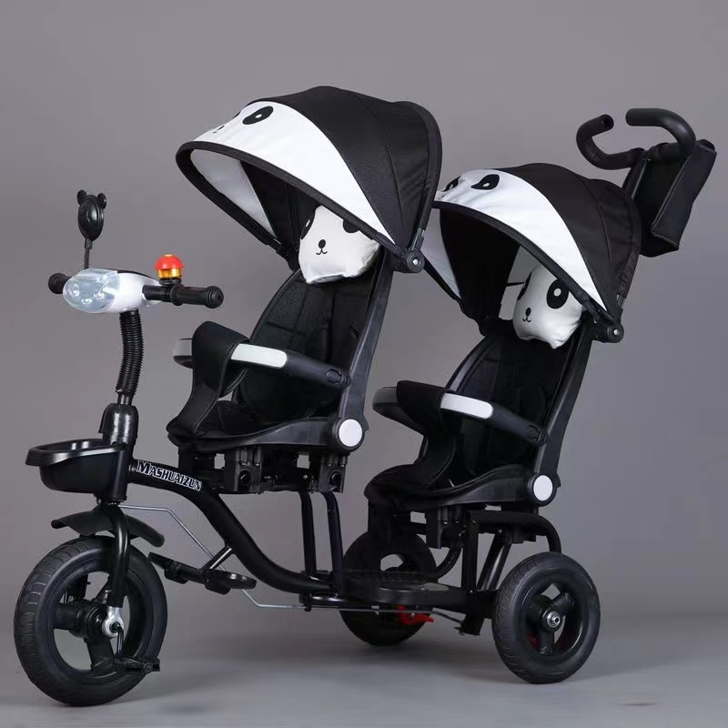 Twin Stroller Foldable Stoller Twin Bike Detachable Double Stroller ...