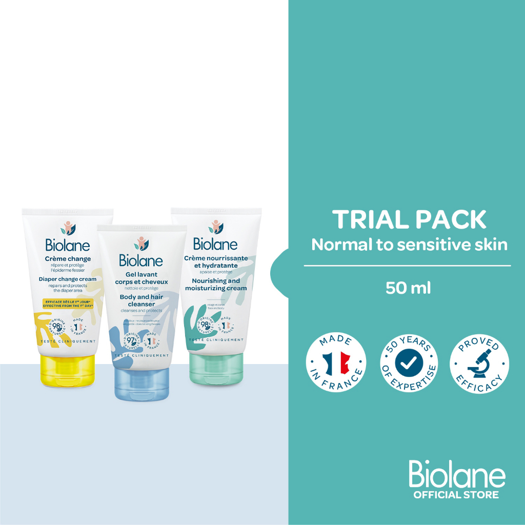 Biolane Bestseller Trial Pack – 2-in-1 Baby Body & Hair Gel, Diaper ...